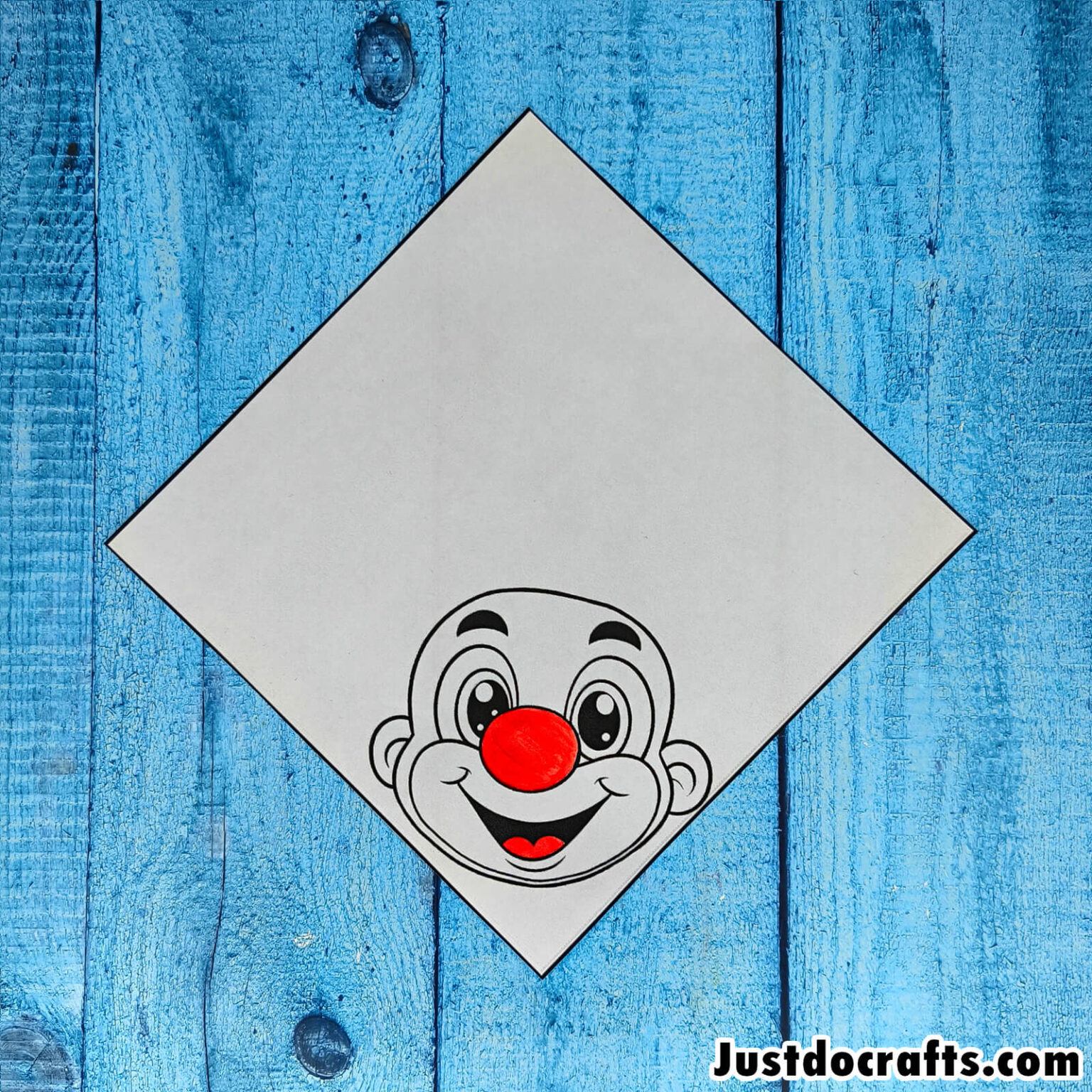 Easy Origami Clown Craft for Kids (Free PDF Printable Template) - Just ...