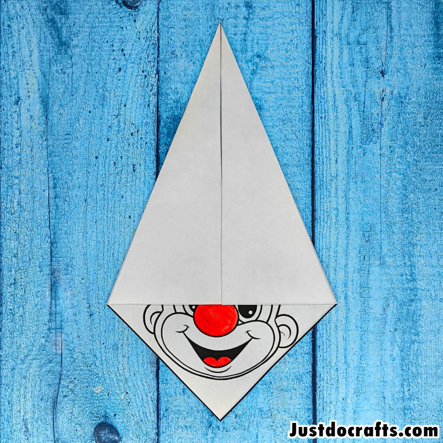 Easy Origami Clown Craft for Kids (Free PDF Printable Template) - Just ...